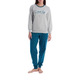 Damen Winter Pl&uuml;sch Baumwolle Pyjamas KLP2