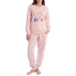 Damen Winter Pl&uuml;sch Baumwolle Pyjamas KLP2