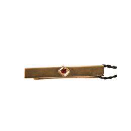 Dolce & Gabbana Goldene Krawattennadel mit Rubineinsatz