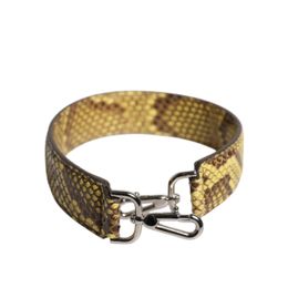 Dolce & Gabbana Gelbe Exotische Leder-Handtasche mit Schulterriemen
