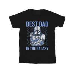 Star Wars - "Mandalorian Best Dad Galaxy" T-Shirt f&uuml;r Herren (Schwarz)