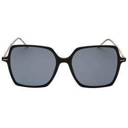 HUGO BOSS - Quadratisch-Sonnenbrille f&uuml;r Herren (Schwarz/Gold/Grau)
