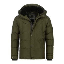 Alessandro Salvarini Herren Winterjacke AS-326 mit Teddyfell & abnehmbarer Kapuze