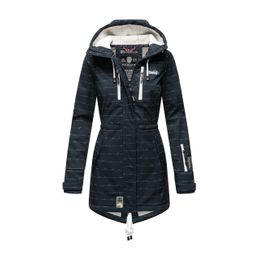 Marikoo lange Damen Steppjacke Abendsternchen mit abnehmbarer Kapuze