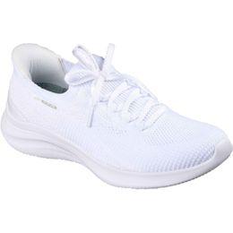 Skechers Ultra Flex 4.0 Textil Damen Wei&szlig;e Standard Sneakers
