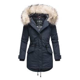 Navahoo Premium Damen Winterjacke Lady Like &ndash; Klassischer Parka mit Abnehmbarem Kunstfellkragen