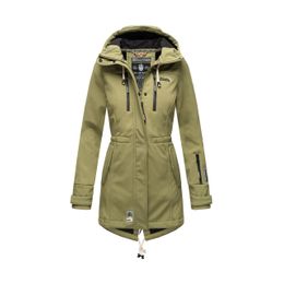 Marikoo lange Damen Steppjacke Abendsternchen mit abnehmbarer Kapuze
