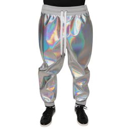 Dolce & Gabbana Holografische Jogginghose Silber