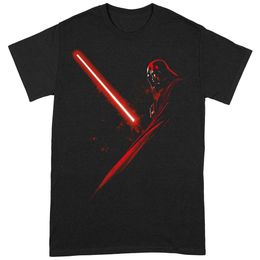 Star Wars - T-Shirt f&uuml;r Herren/Damen Unisex (Schwarz/Rot)