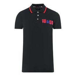 Aquascutum - "London 1851" Poloshirt f&uuml;r Herren (Schwarz)