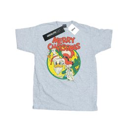 Disney - "Merry Christmas" T-Shirt f&uuml;r Herren (Grau)