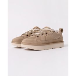 UGG Australia Damen Dual-Lace Wildleder Sneakers in Beige