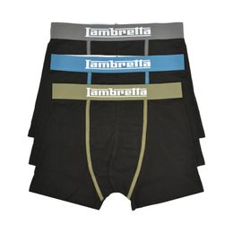 Lambretta - "Classic" Boxershorts f&uuml;r Herren(3er-Pack) (Schwarz)