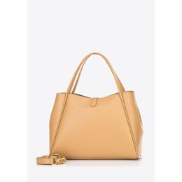 Wittchen Damen-Aktentasche aus Leder mit herausnehmbarer Tasche, beige