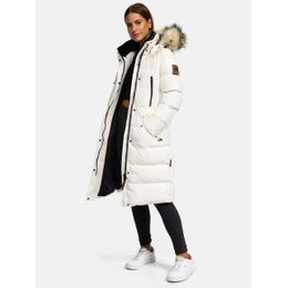 Marikoo Damen Winterjacke &ndash; Schneesternchen, lang mit Kapuze & Fellkragen