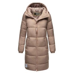 Marikoo lange Damen Steppjacke mit Kapuze & Kragen &ndash; Modell Nomadiaa
