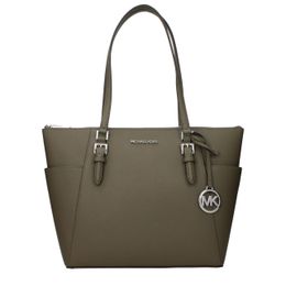 Michael Kors Gr&uuml;ne Leder-Schultertasche