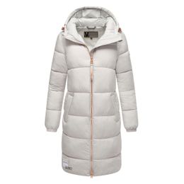Marikoo lange Damen Steppjacke mit Kapuze & Kragen &ndash; Modell Nomadiaa