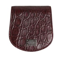 Dolce & Gabbana Bordeaux Exotischer Leder M&uuml;nz Kondometui Halter Taschen Geldb&ouml;rse