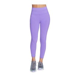 Skechers Performance GOWALK High-Waisted 7/8 Nylon Damen Sportleggings in Pink