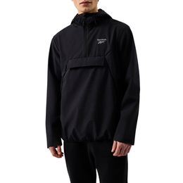 Reebok - "Burbage" Windrunner Jacke f&uuml;r Herren, &Uuml;ber den Kopf (Schwarz)
