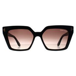 Tom Ford Winona FT1030 01Z schwarz lila braun gl&Atilde;&curren;nzend Sonnenbrille mit Farbverlauf
