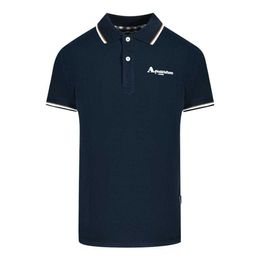 Aquascutum - "London" Poloshirt f&uuml;r Herren/Damen Unisex (Marine)