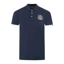 Aquascutum - Poloshirt f&uuml;r Herren/Damen Unisex, Kragen mit Logo (Marine)