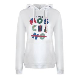 Love Moschino Jumble Logo Wei&szlig;er Hoodie