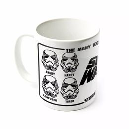 Star Wars - Kaffeebecher "Expressions Of A Stormtrooper" (Wei&szlig;/Schwarz)