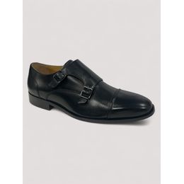 Chapman & Moore Zehenkappen-Monkleder-Herrenschuhe Schwarz