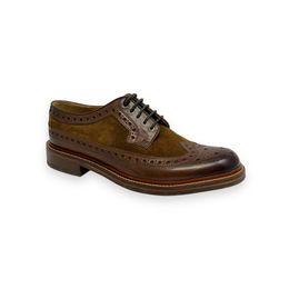 Chapman & Moore Longwing Brogue Leder/Suede Herren Mahagoni/Tabak Schuhe