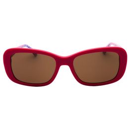 Love Moschino - Sonnenbrille Mit Fuchsiafarbenem Rahmen Und Braunen Gl&auml;sern