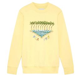 Casablanca Besticktes Sweatshirt, Enoshima Beach Gelbes Sweatshirt