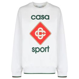 Casablanca Bold Casa Sport Logo Wei&szlig;es Sweatshirt