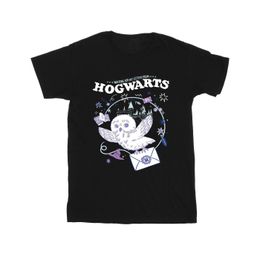 Harry Potter - "Letter From Hogwarts" T-Shirt f&uuml;r M&auml;dchen (Schwarz)