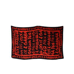 Dolce & Gabbana Seidenschal mit rotem Logo-Print