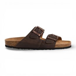 Tamaris Herren-Sandalen aus braunem Leder mit Fu&szlig;bett