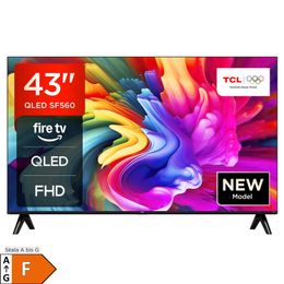 TCL 43 Zoll QLED 43SF560 Fernseher Fire TV - HDR Smart TV rahmenlos mit Full HD, Triple-Tuner und Alexa Sprachsteuerung
