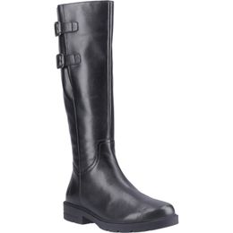 Hush Puppies Tallulah Leder Damenstiefel Schwarz