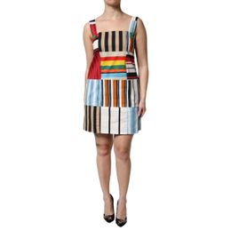 Dolce & Gabbana Patchwork gestreiftes Minikleid