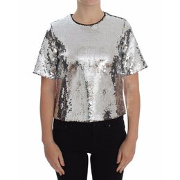 Dolce & Gabbana Dolce Gabbana Pailletten-Top Silber