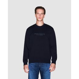 Armani Exchange Rundhals-Sweatshirt in Dunkelblau