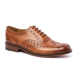 Chapman & Moore Oxford Brogue Leder Herrenschuhe in Tan Burnish