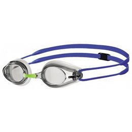 arena - "Tracks" Transparent Schwimmbrille f&uuml;r Herren/Damen Unisex (Wei&szlig;/Transparent/Blau)