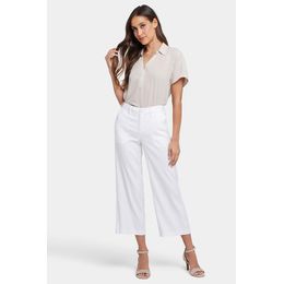 NYDJ Weite Cargo Capri-Hose aus Stretch-Leinen | Optisches Wei&szlig;