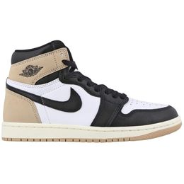 Nike - "Air Jordan 1 Retro" Sneaker f&uuml;r Damen, Leder, Hoch geschnitten (Braun)