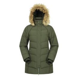 Mountain Warehouse Damen/Damen Isla II Lange Daunenjacke (Dunkles Khaki)