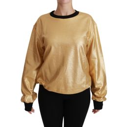 Dolce & Gabbana Dolce Gabbana Metallisches Sweatshirt Gold