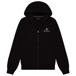 Aquascutum Herren Aktive Kleine Logo Vollzip-Hoodie (Schwarz)